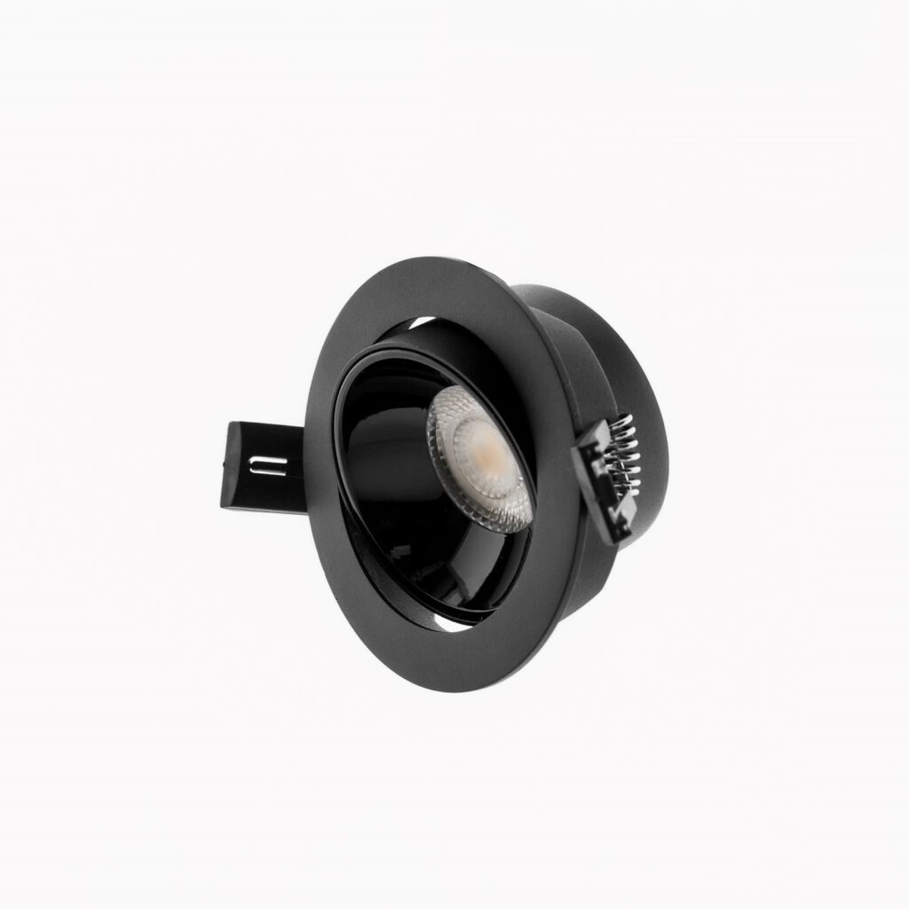 LED recessed light DAHLEN 9W, 4000K, Ø85x40mm, black
