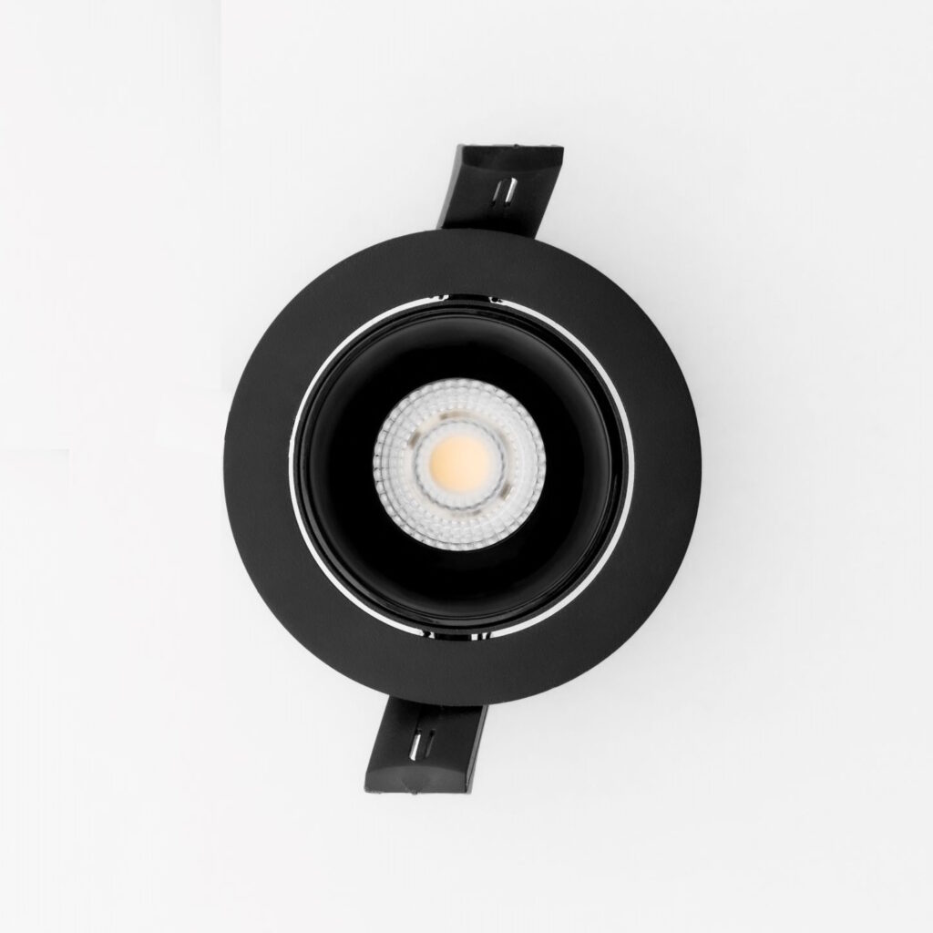 LED recessed light DAHLEN 9W, 4000K, Ø85x40mm, black