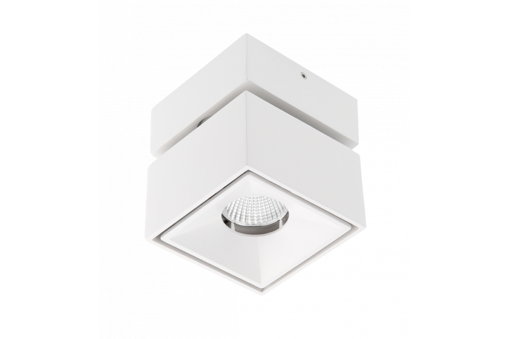 LED surface mounted light BIANCO 8W square, 680lm, 4000K, 36°, white