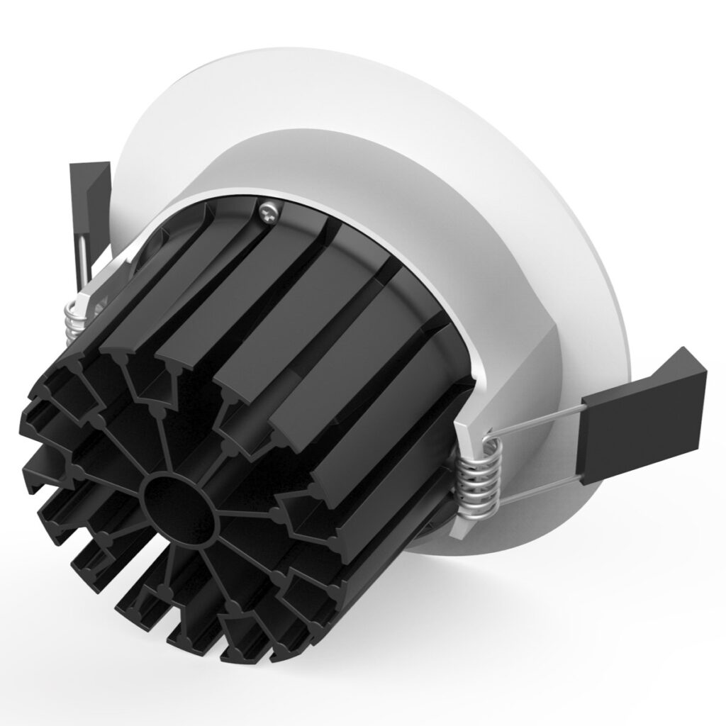 LED Recessed light round DL103 series, 10W, 3000K, 60°, IP65, Triac DIM, Ø90x49,4mm, white ...