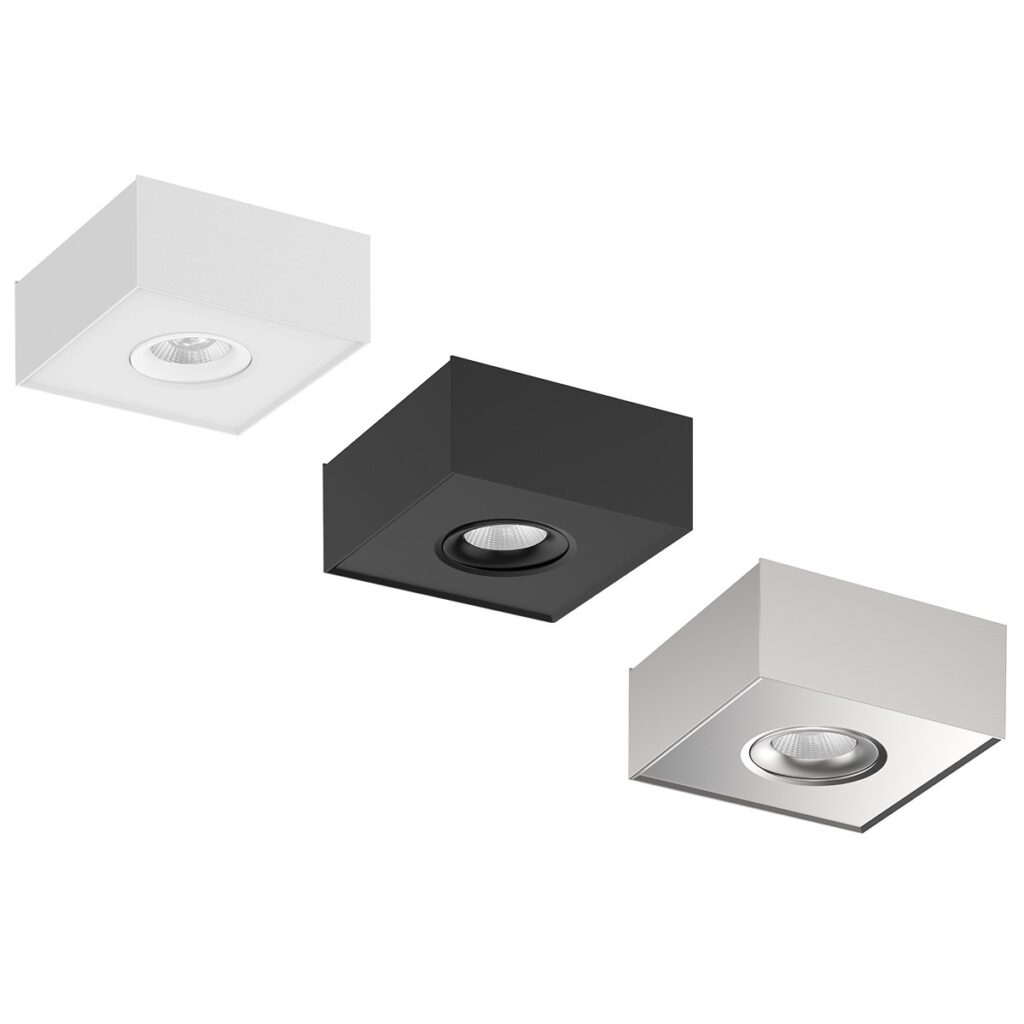 LED Surface light redirectable square DL259 series, 8W, 60°, 3000K ...
