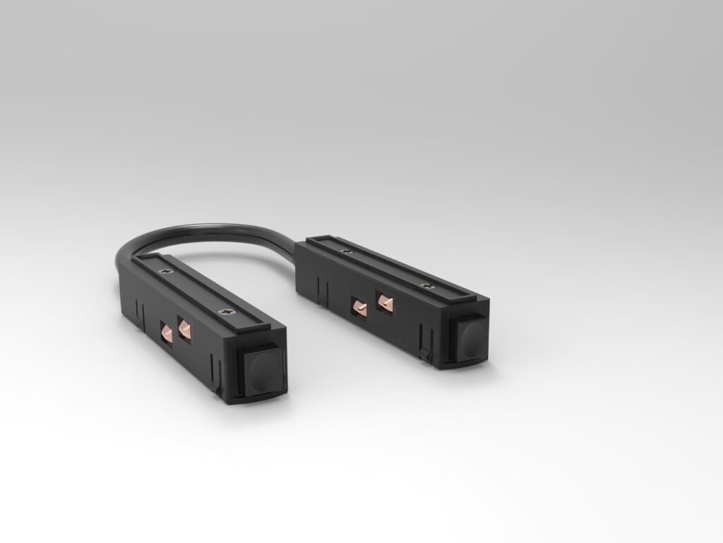 MAGNET track rail 2TH electric corner connector, black