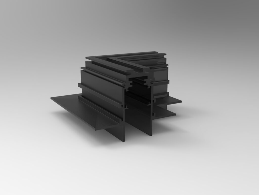 MAGNET track rail MIMI L corner, black - Forte LED