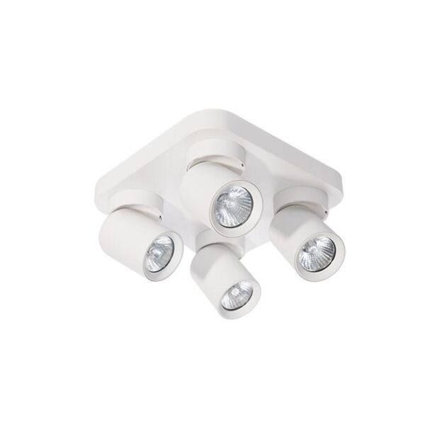 Ceiling light TIMO square, GU10x4, 4 pcs spot, white