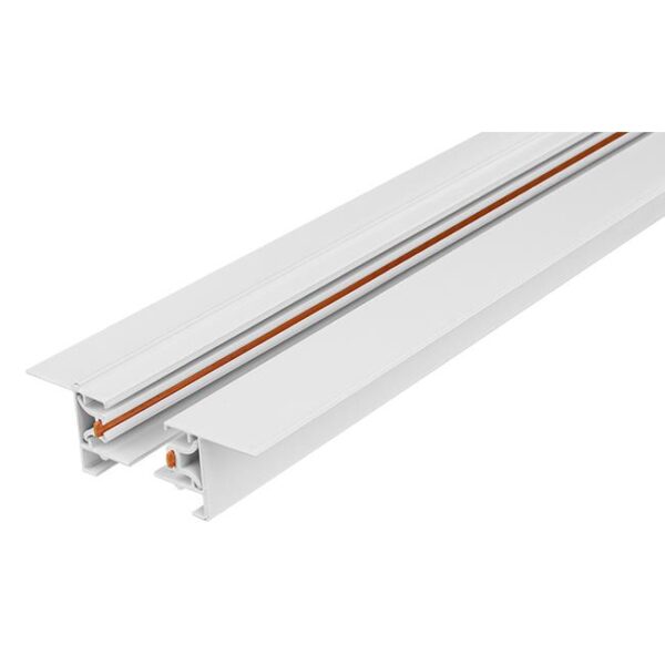 1 phase recessed track 2m, aluminium, white
